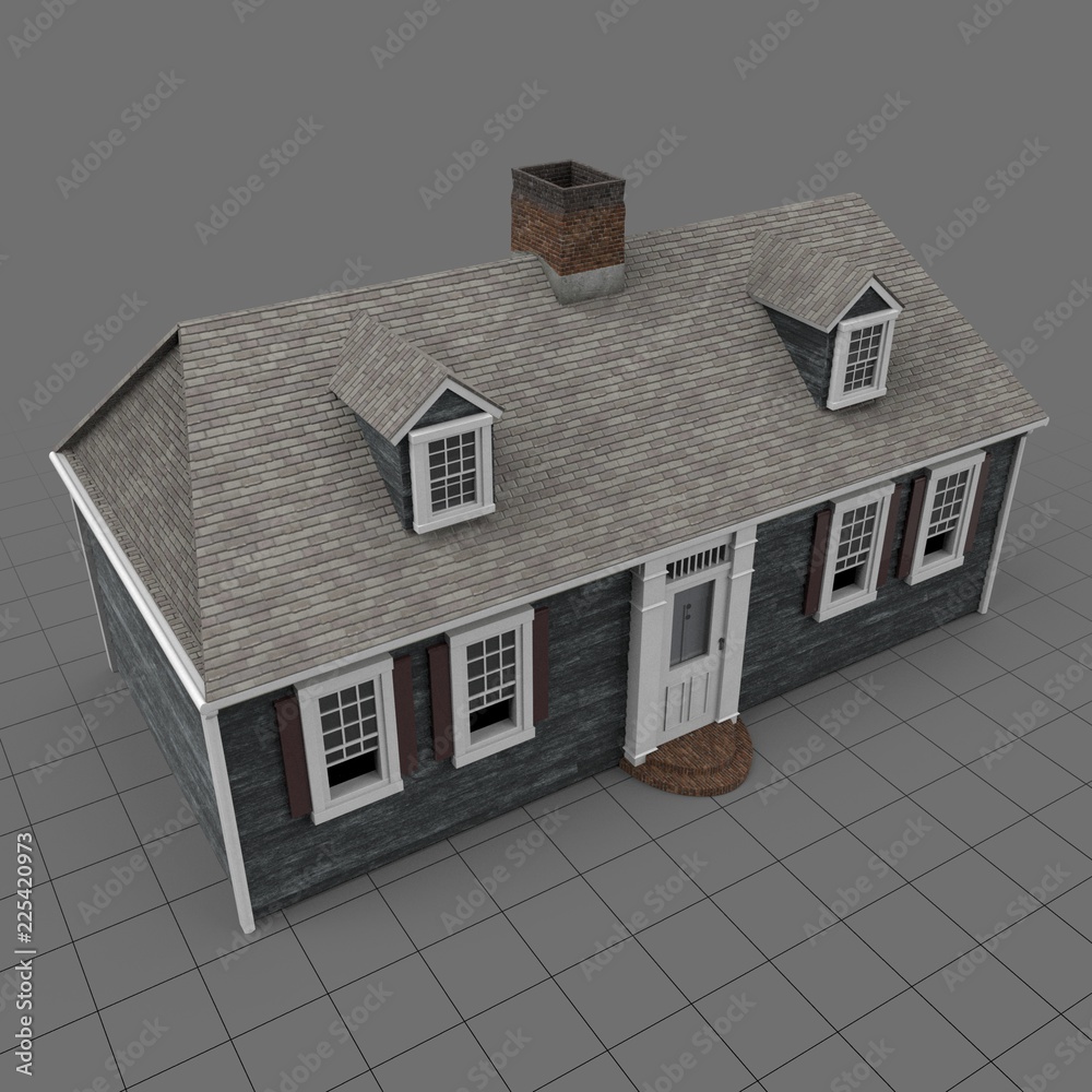 Residential house Stock 3D asset | Adobe Stock
