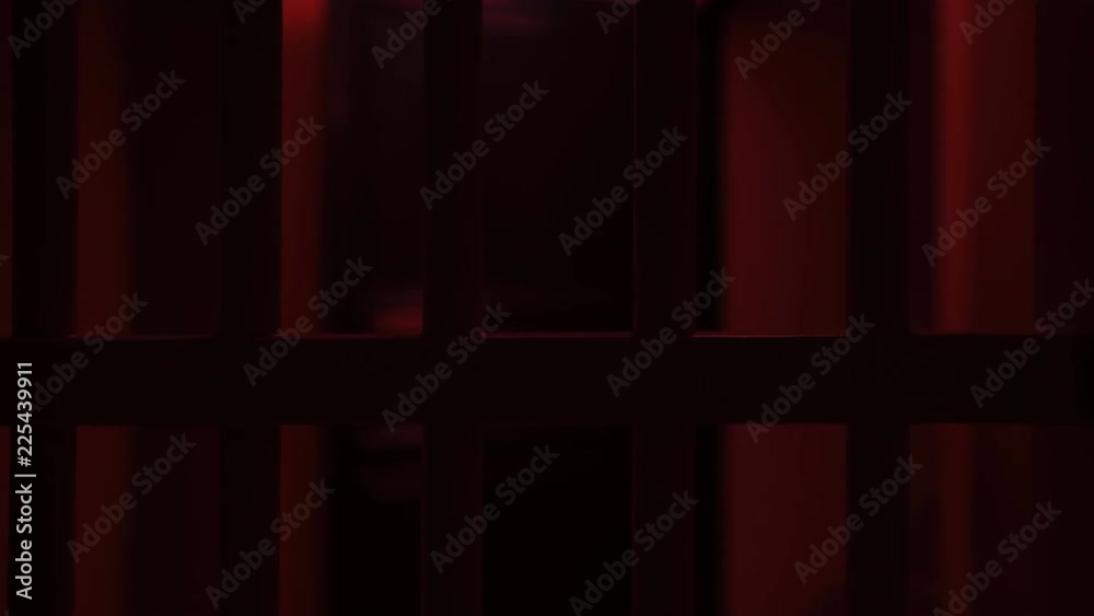 prison, prison cell bars and prison door, escape from prison, bank ...