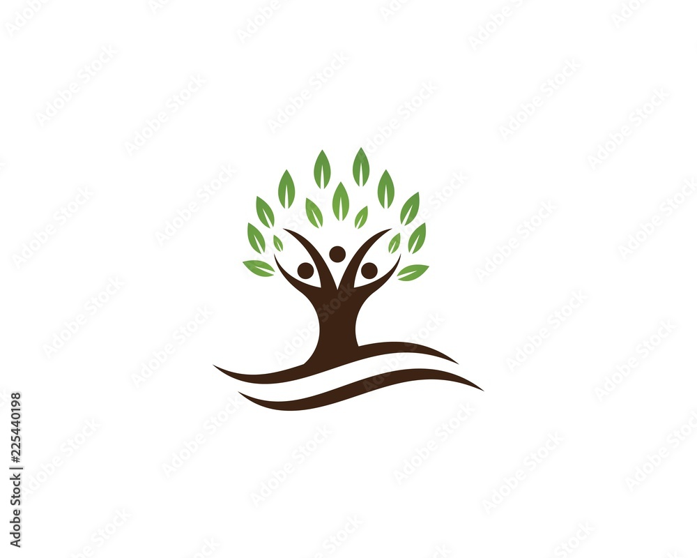 family tree ilustration logo template Stock Vector | Adobe Stock