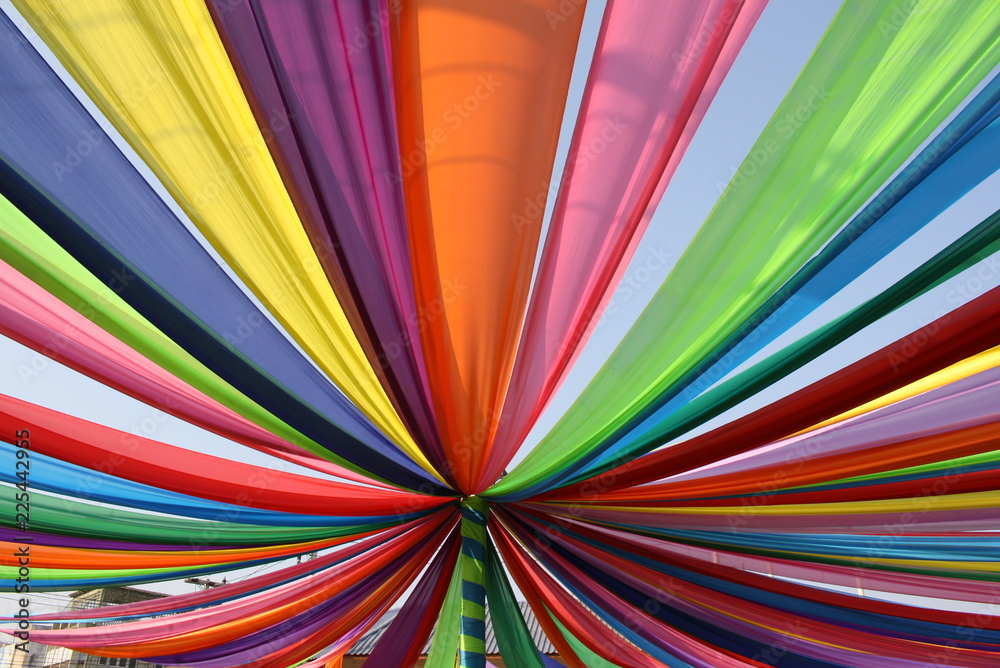 Rainbow fabric Beautiful Stock Photo | Adobe Stock