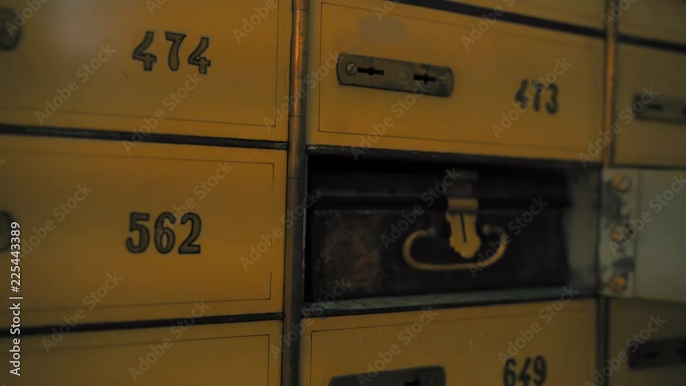 Safe Deposit Boxes in the bank vault room, bank prison room, bank cell ...