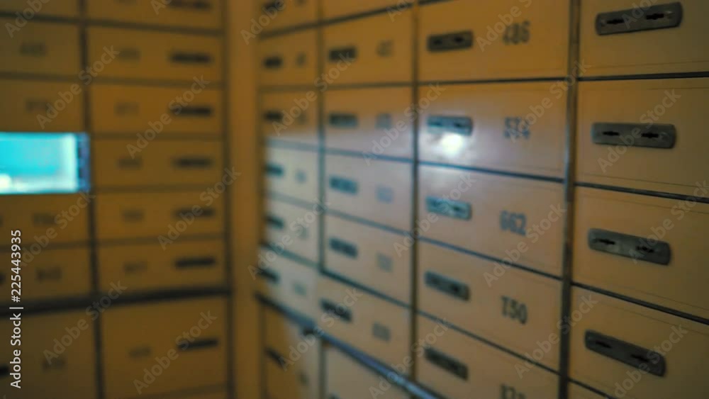 Safe Deposit Boxes in the bank vault room, bank prison room, bank cell ...