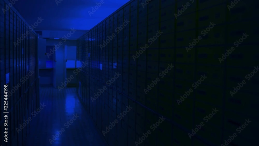 Safe Deposit Boxes in the bank vault room, bank prison room, bank cell ...
