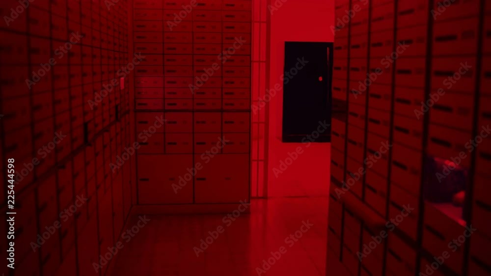 Safe Deposit Boxes in the bank vault room, bank prison room, bank cell ...