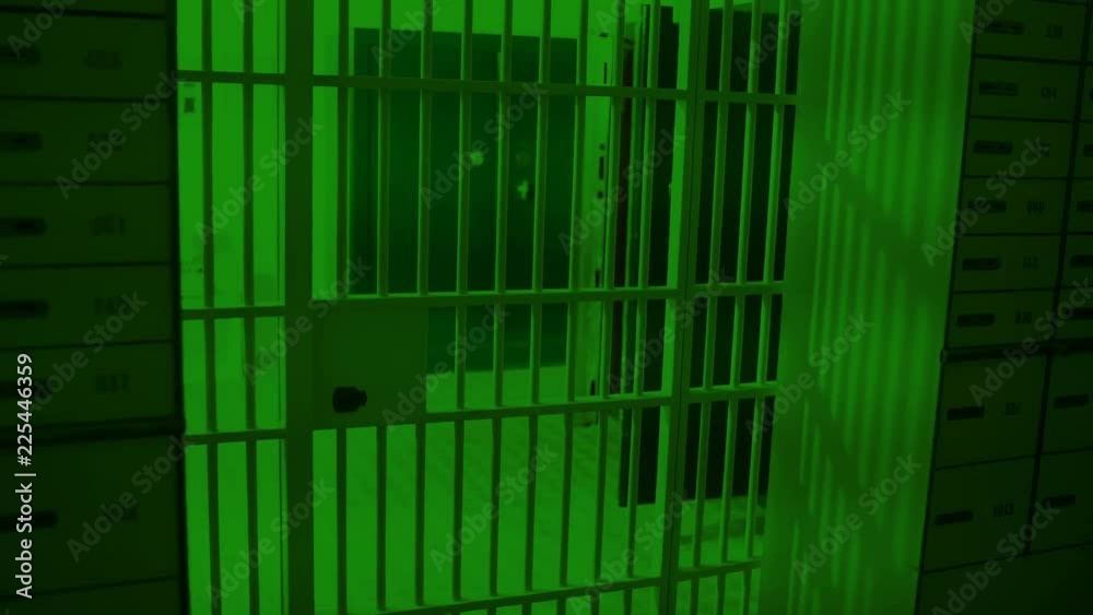 Safe Deposit Boxes in the bank vault room, bank prison room, bank cell ...
