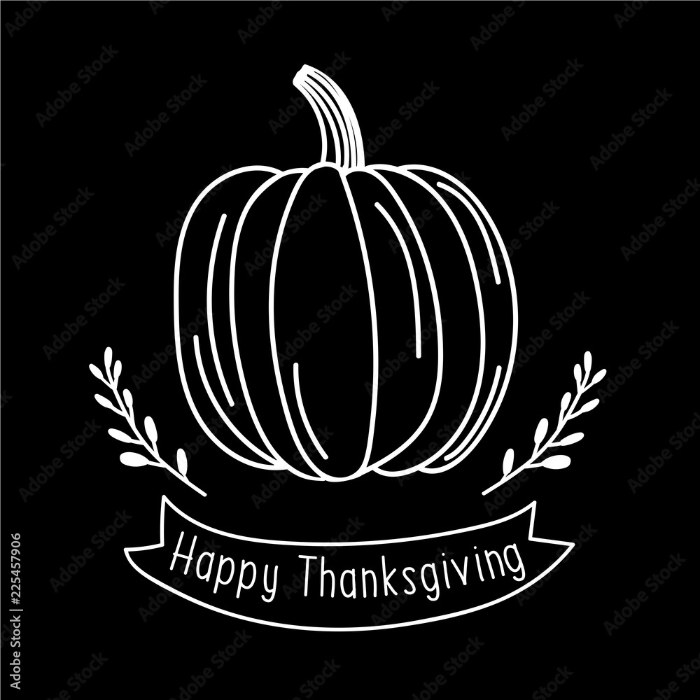 Thanksgiving Black And White Background