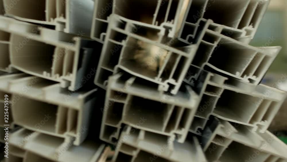 Vidéo Stock Production and manufacturing of frames and PVC windows, in ...