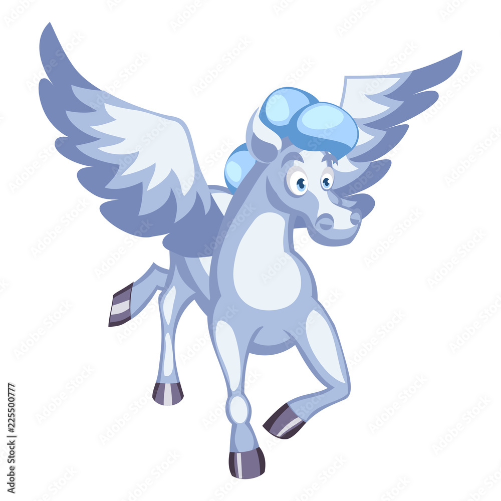 Cartoon vector pegasus character Stock Vector | Adobe Stock
