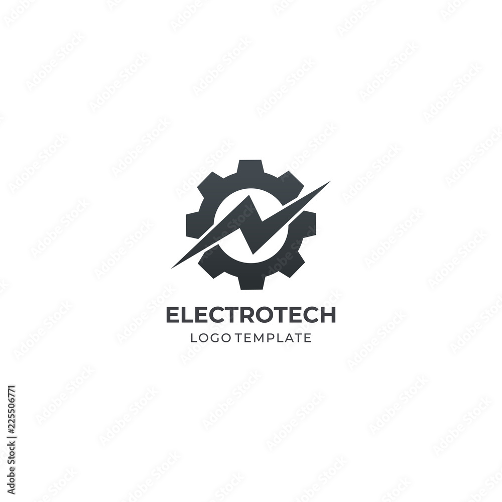 Electrical logo electrical and mechanical business company. Vector ...