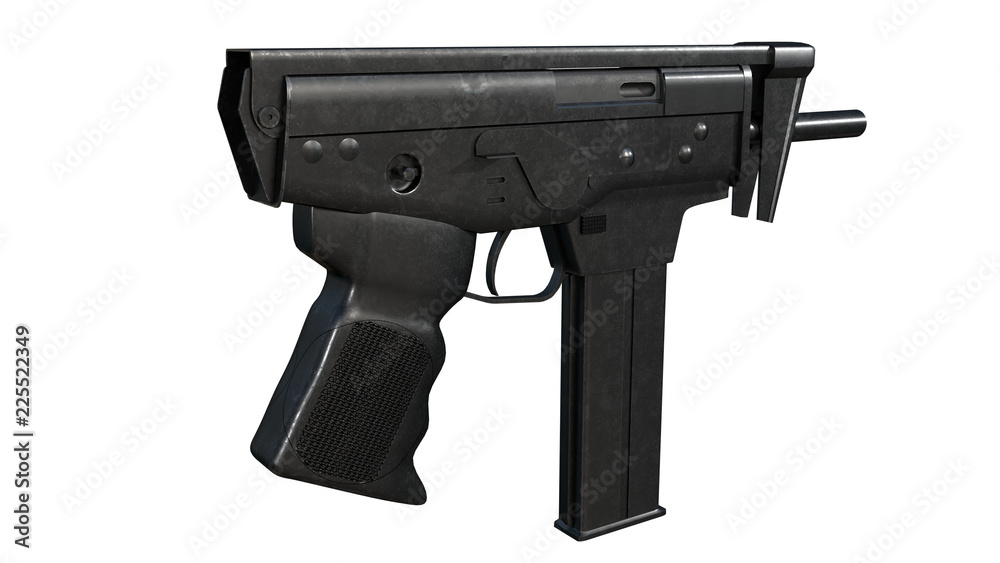 Submachine Gun SG9 Stock Illustration | Adobe Stock