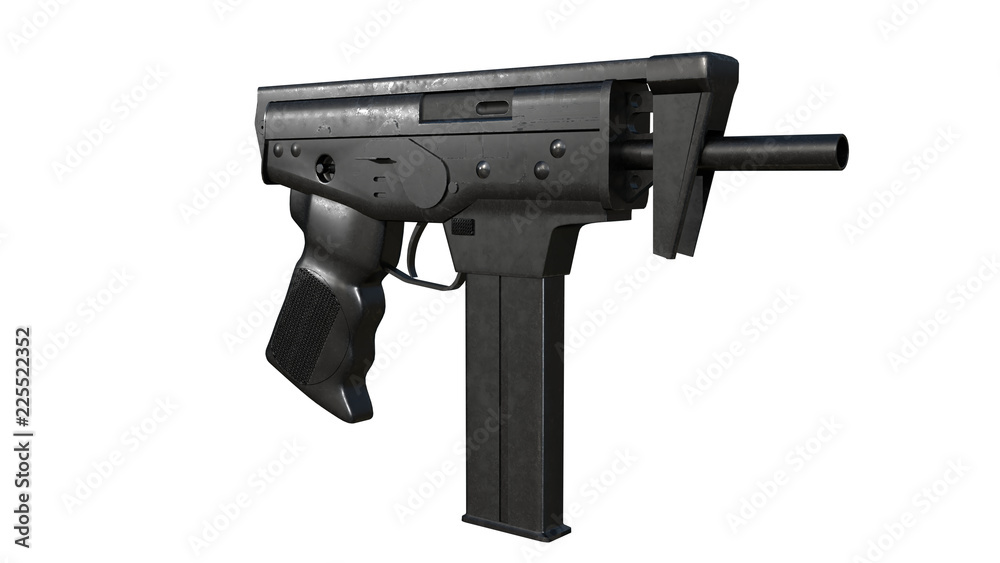 Submachine Gun SG9 Stock Illustration | Adobe Stock
