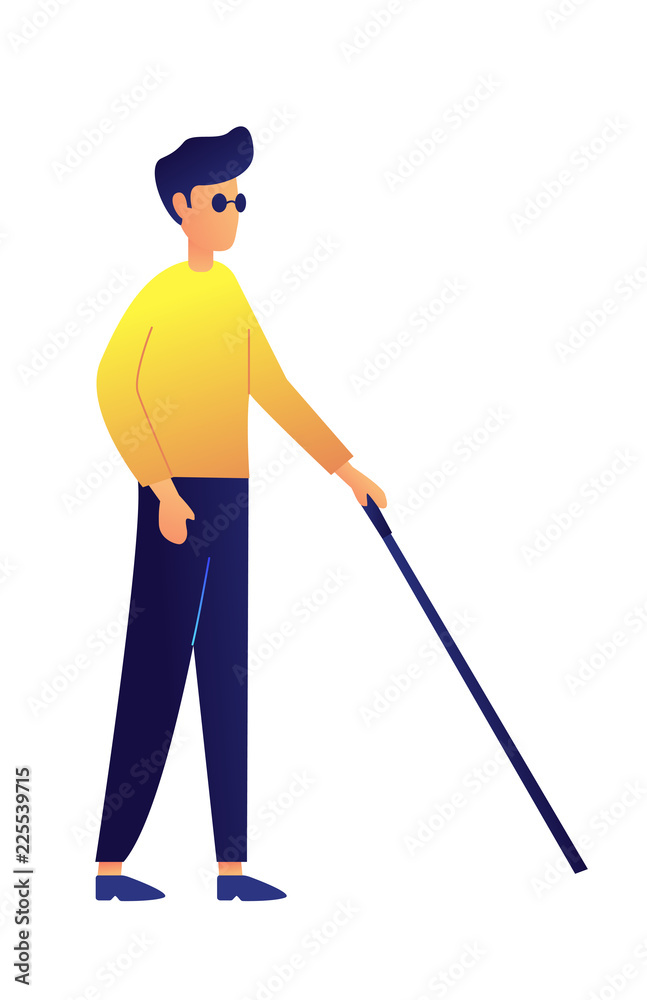 Blind People Glasses Cartoon