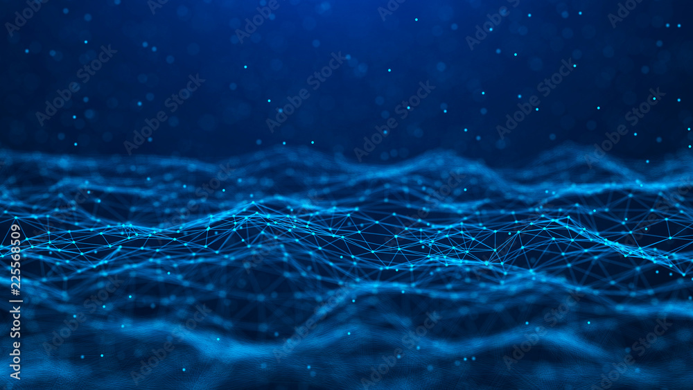 Abstract technology background. Network connection. Big data ...