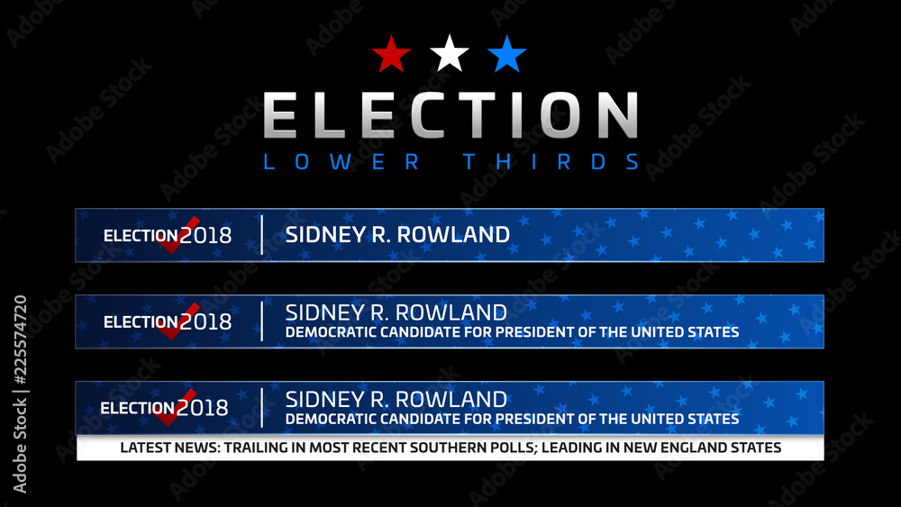 Election Lower Thirds Stock Template | Adobe Stock