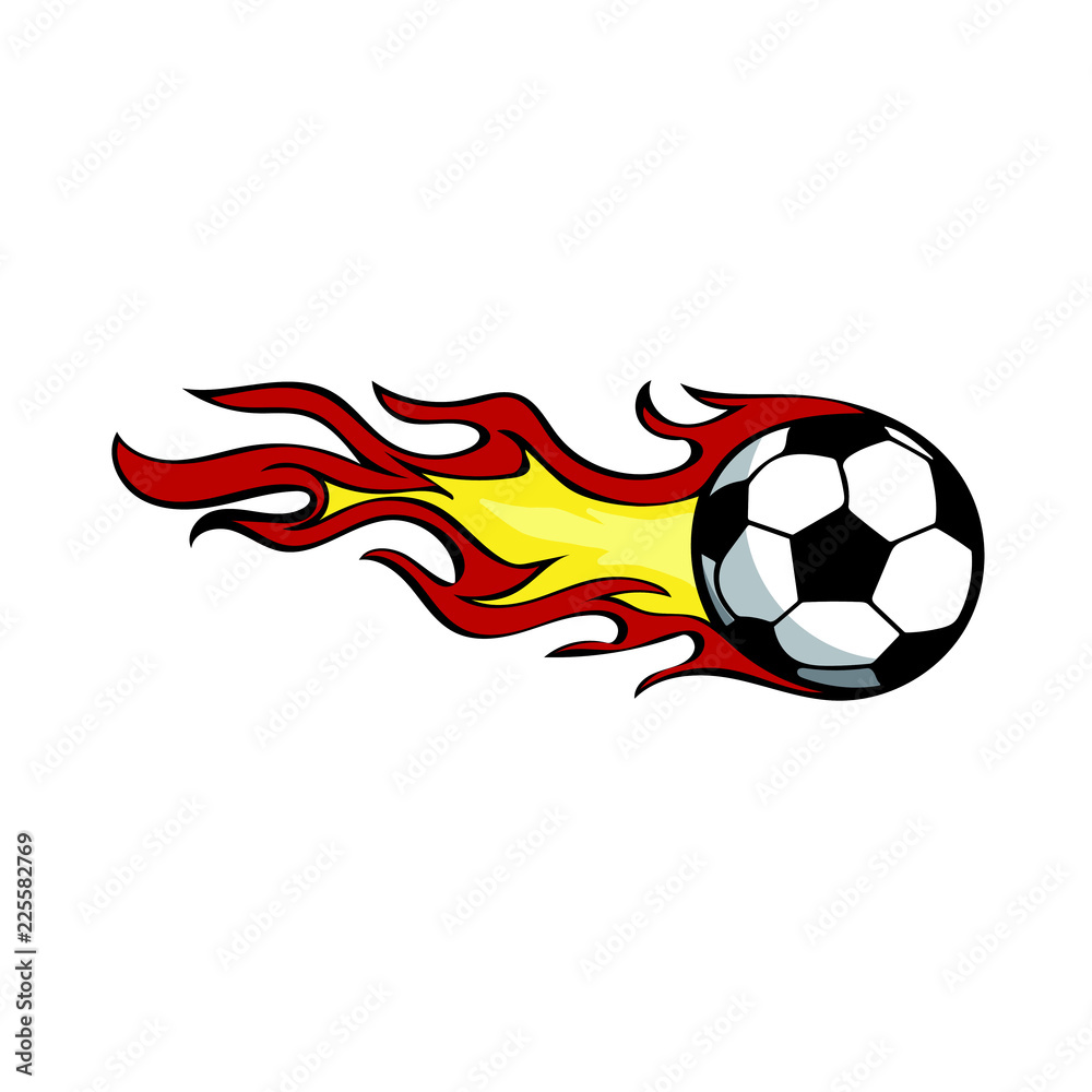 Football On Fire Drawings