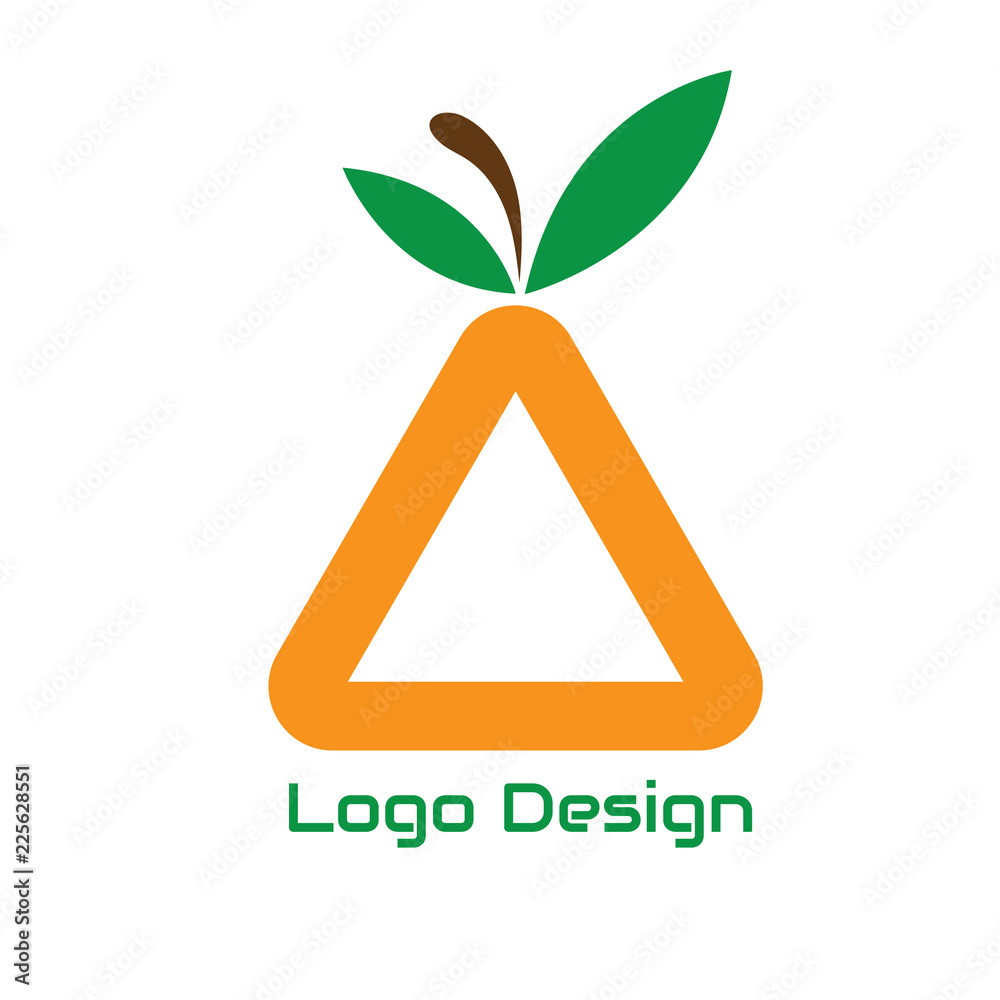 Logo Fruit Triangle for Template Logo Business Stock Vector | Adobe Stock