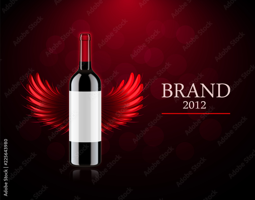 Wine Bottle Template Vector
