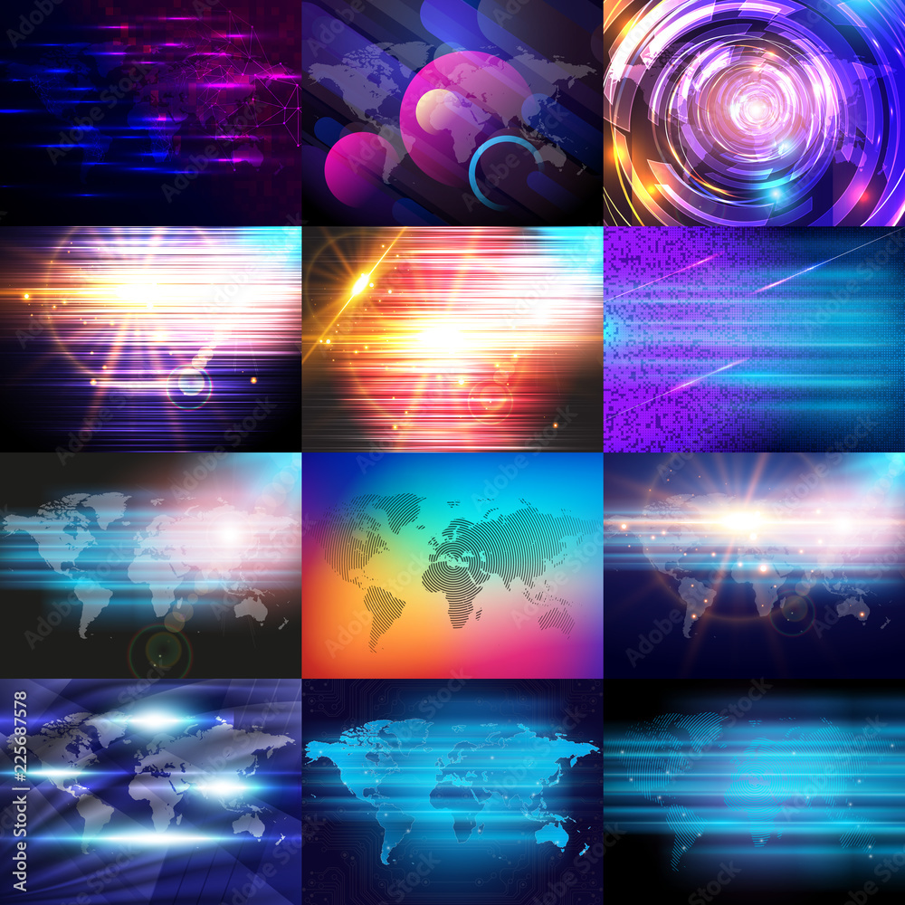 Big set of background screensavers. Set of backgrounds for your design ...