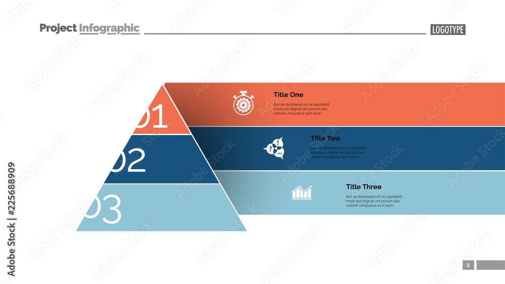 Modern cone staircase diagram slide template. Business data. Graph ...