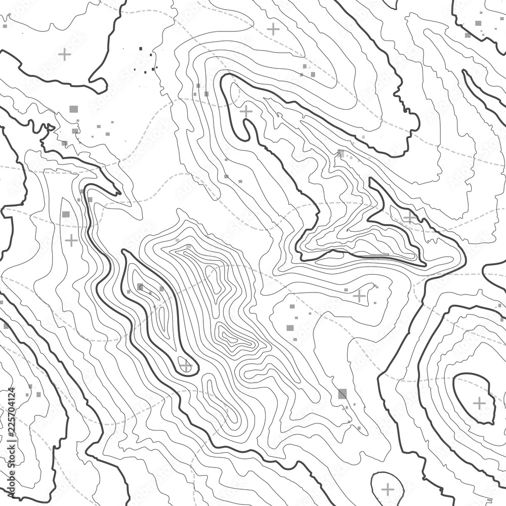 Contour Map Mountain
