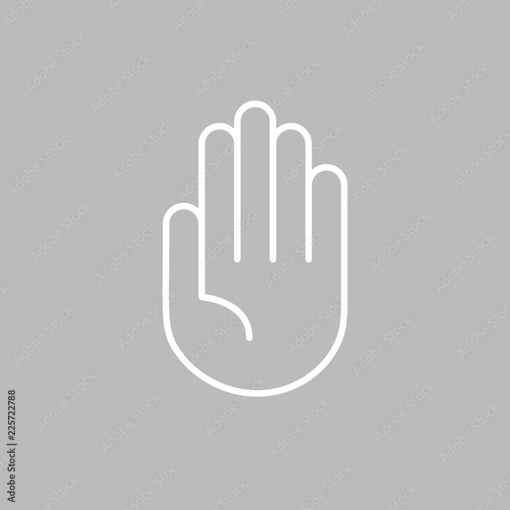 Hand, Handfläche - Icon, Piktogramm, grafisches Element - outline ...