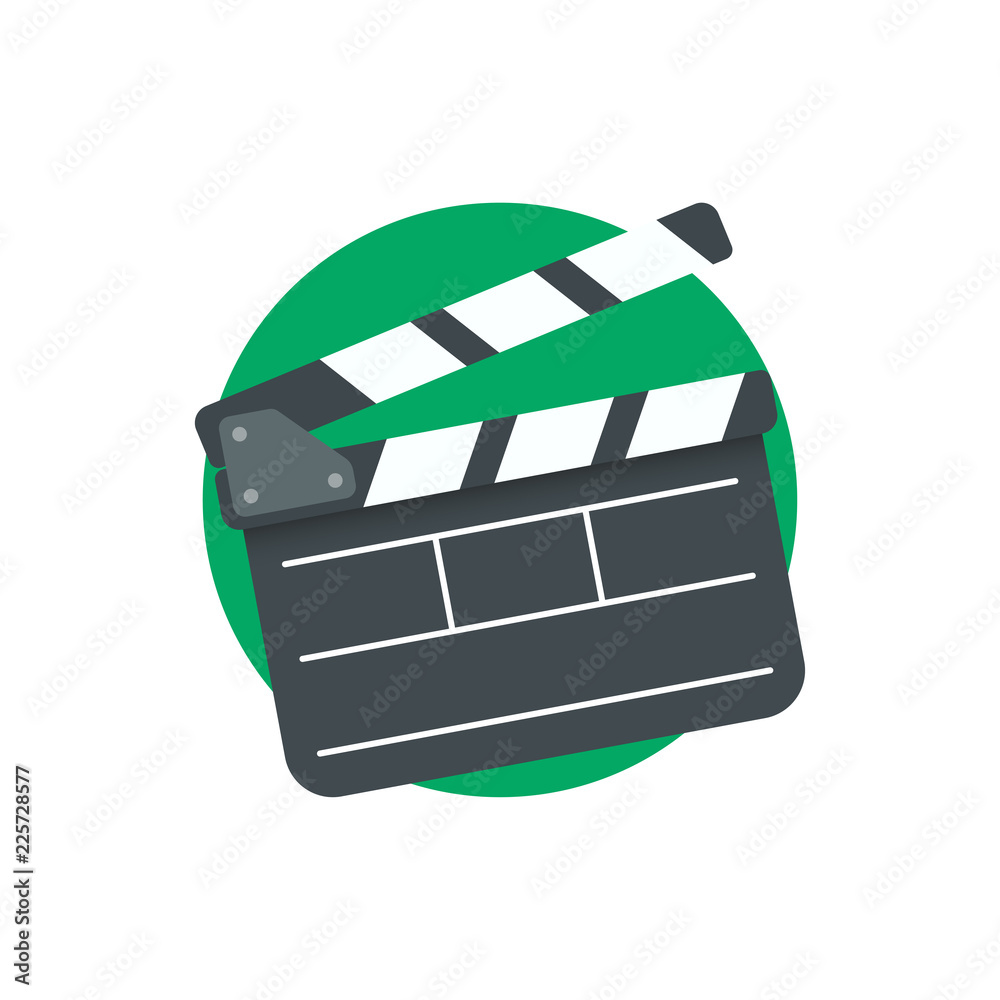 Clapper board vector icon Stock Vector | Adobe Stock