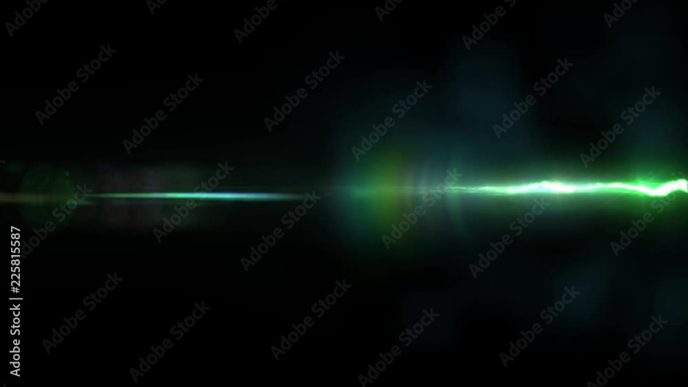 Green Lightning heart pulse seamless loop shiny flares animation ...