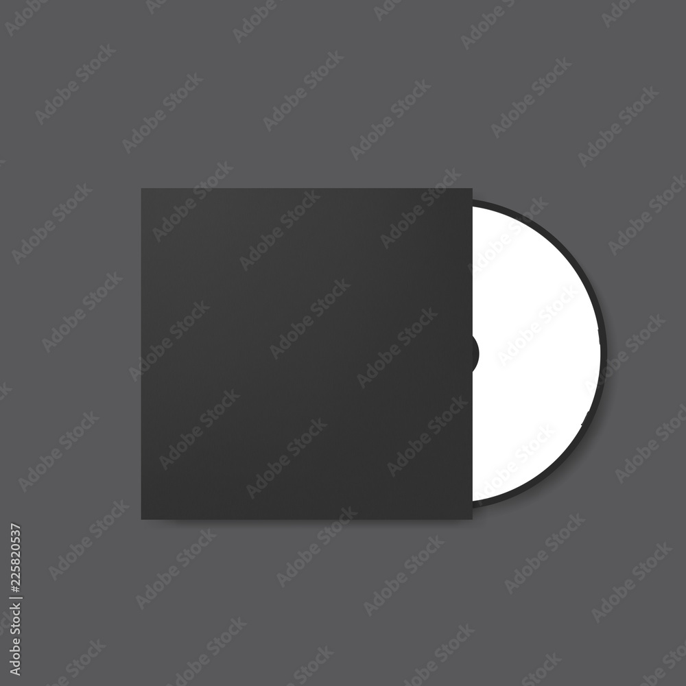 Blank CD cover design mockup vector Stock Illustration | Adobe Stock