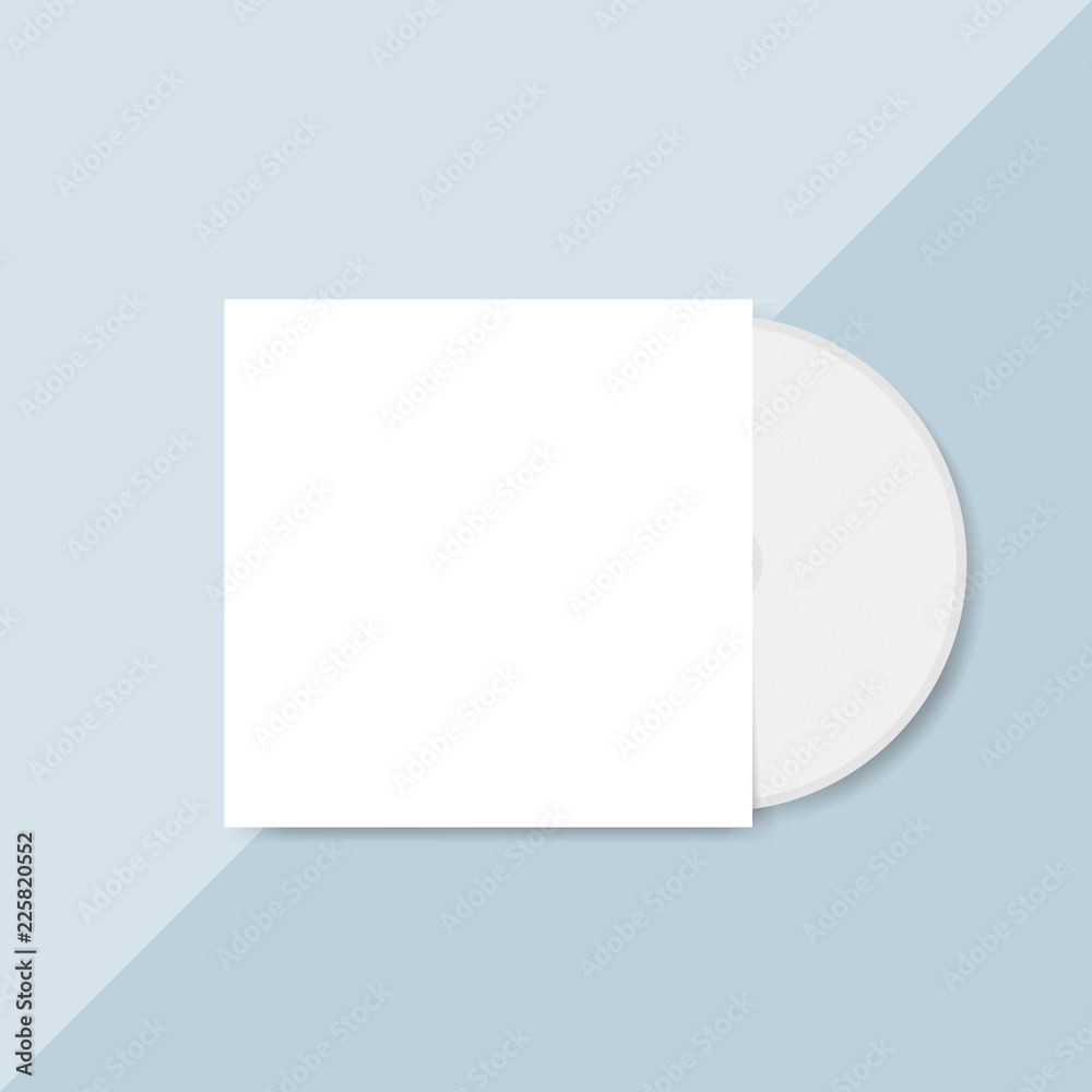 Blank CD cover design mockup vector Stock Illustration | Adobe Stock
