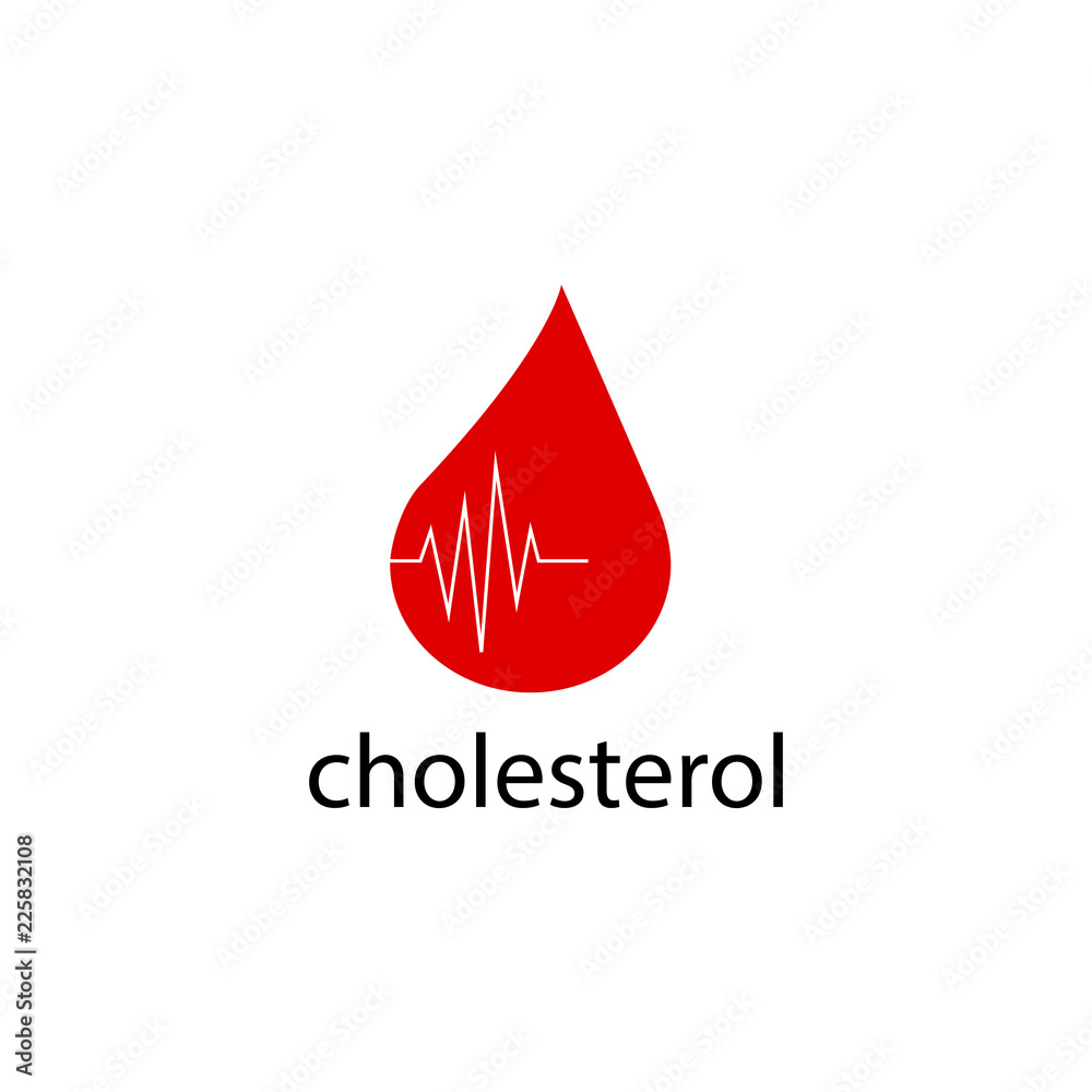 Blood cholesterol icon symbol. heart care cardiology. world heart day ...