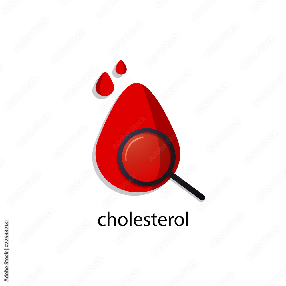 Blood cholesterol icon symbol. heart care cardiology. world heart day ...