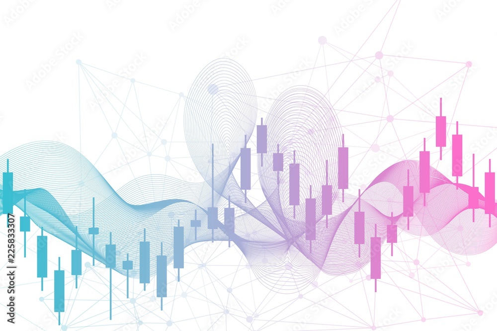 Stock market or forex trading graph. Chart in financial market vector ...