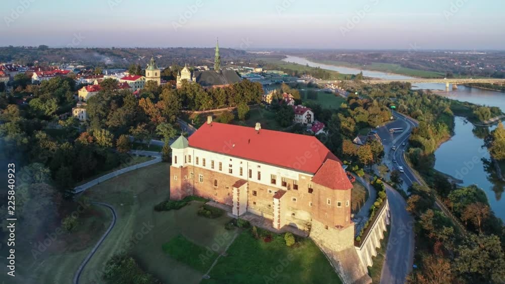 Medieval Gothic castle in Sandomierz, Poland, built in 14th century ...