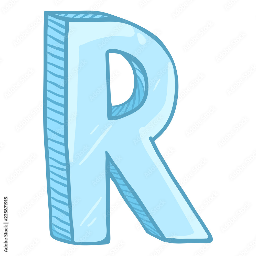 Blue Letter R