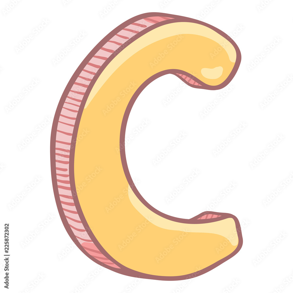 Vector Single Cartoon Illustration - The Letter C Stock Vector | Adobe ...