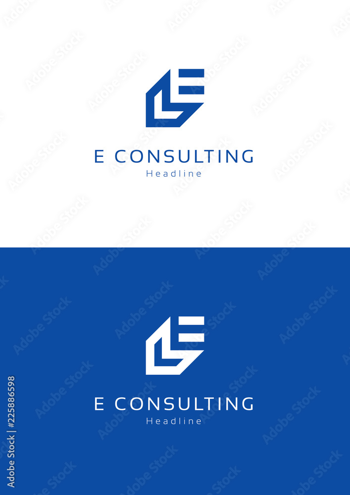 E consulting logo template. Stock Vector | Adobe Stock