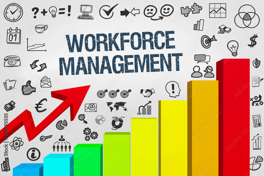 Workforce Management / Diagramm mit Symbole Stock Illustration | Adobe ...