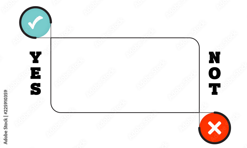 Vector text frame for your text with checkbox and ban symbol. Stock ...