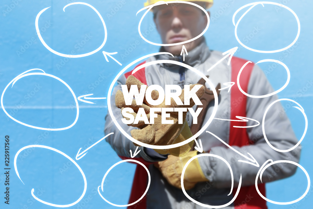 Work Safety. Background template for icons or words. Safe Industry ...