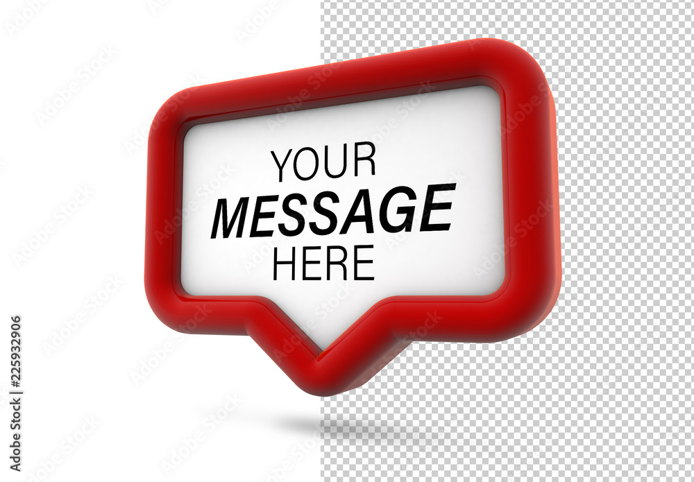 Notification Bubble Mockup Stock Template | Adobe Stock