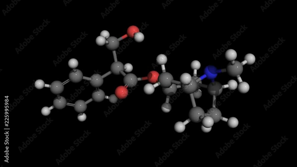 atropine molecule model rotating. Atropine is an alkaloid. Eye drops of ...