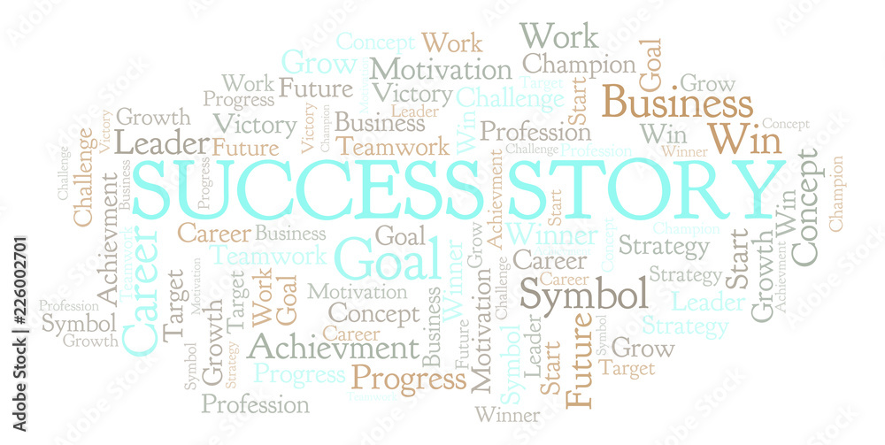 Success Story word cloud. Stock Illustration | Adobe Stock