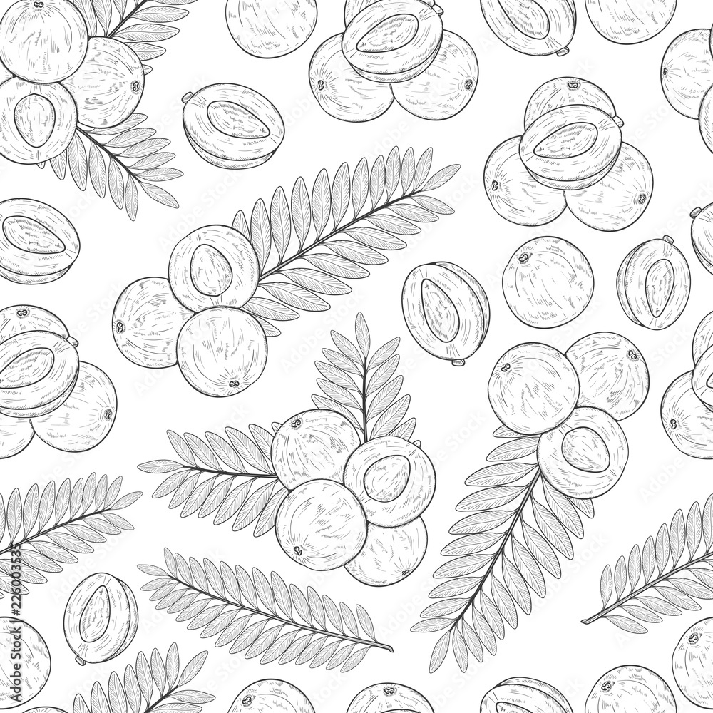 Amla. Fruit, leaves. background, wallpaper, texture, seamless. S Stock ...