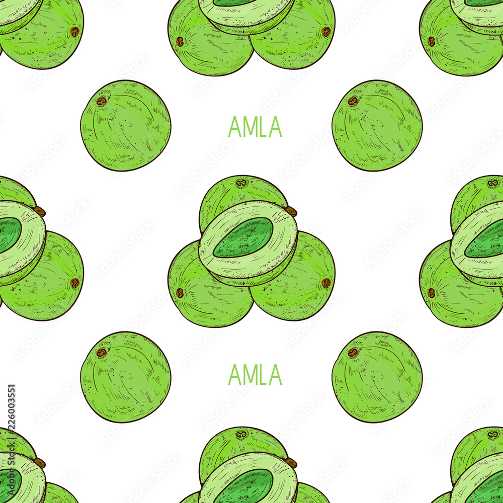 Amla. Fruit. background, wallpaper, texture, seamless. Sketch. C Stock ...