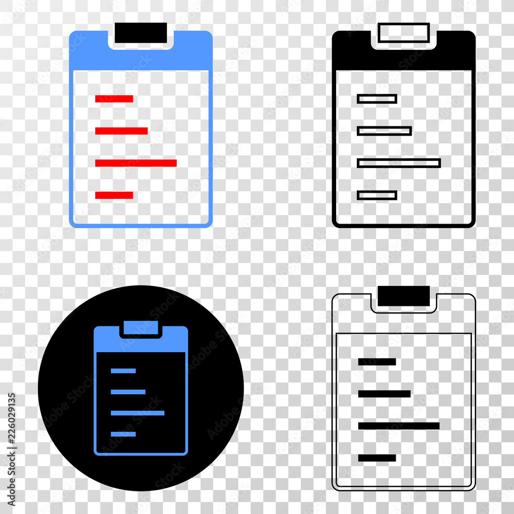 Text pad EPS vector pictogram with contour, black and colored versions ...