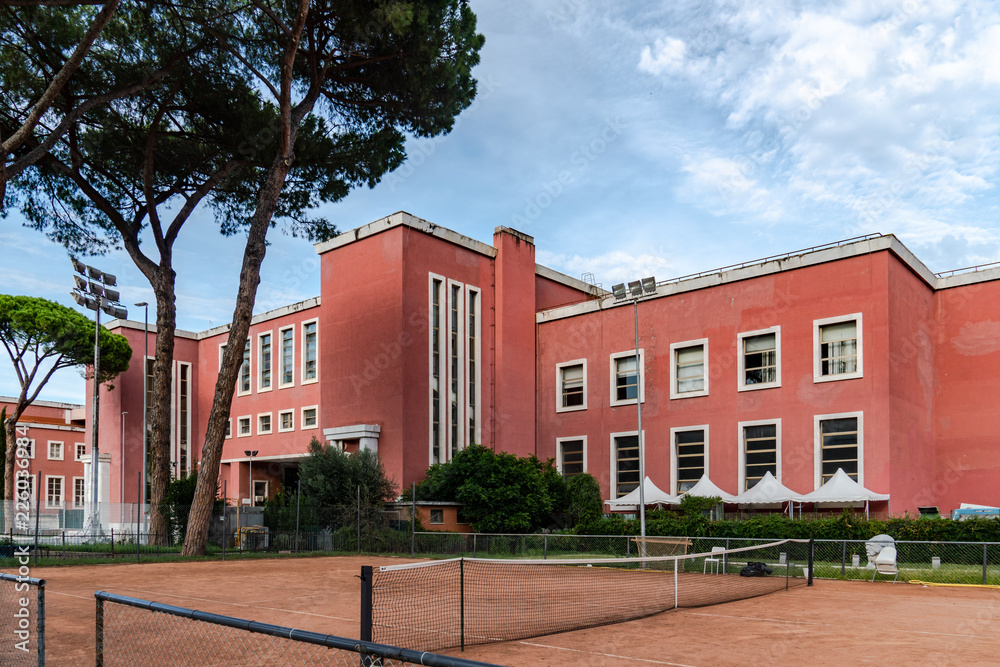 Exterior of the Foro Italico, formerly Foro Mussolini, is a sports ...