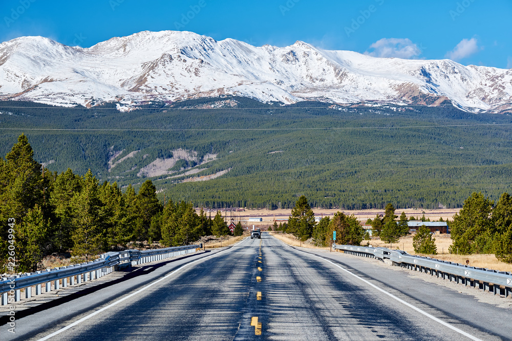 Highway in Colorado Rocky Mountains Stock Photo | Adobe Stock