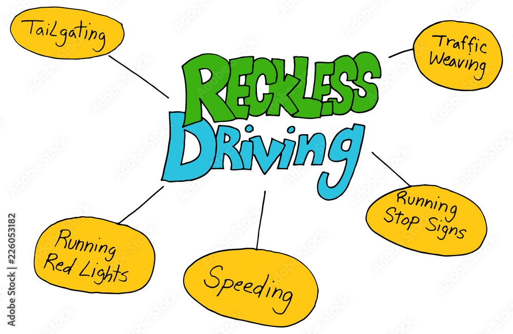 Reckless Driving Chart Stock Vector | Adobe Stock