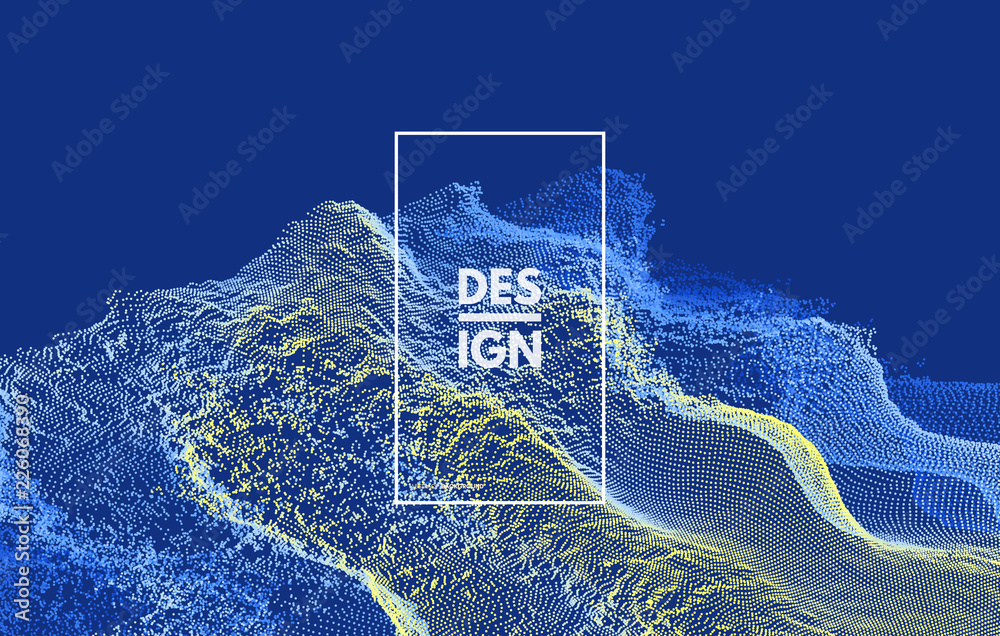 Abstract grid background. Water surface. Vector illustration. Can be ...