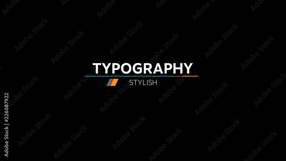 Colorblock Typography Title Stock Template | Adobe Stock